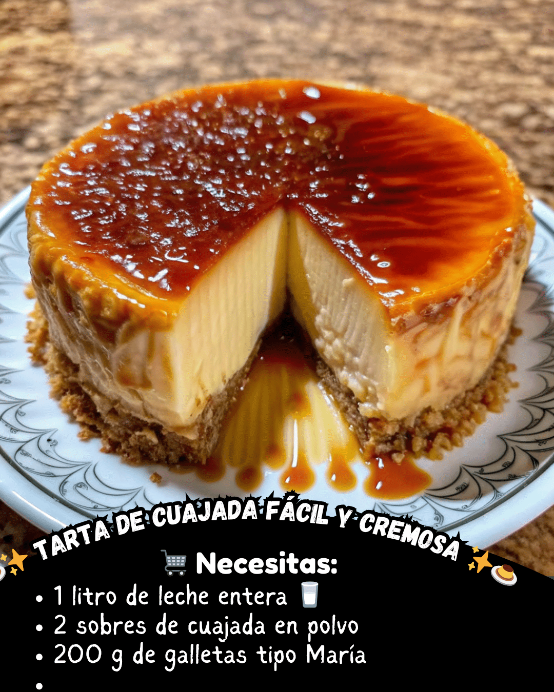 Tarta de Cuajada Fácil – Cremosa, Sin Horno y Deliciosa