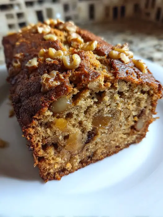 PASTEL RÚSTICO DE PLÁTANO Y NUECES