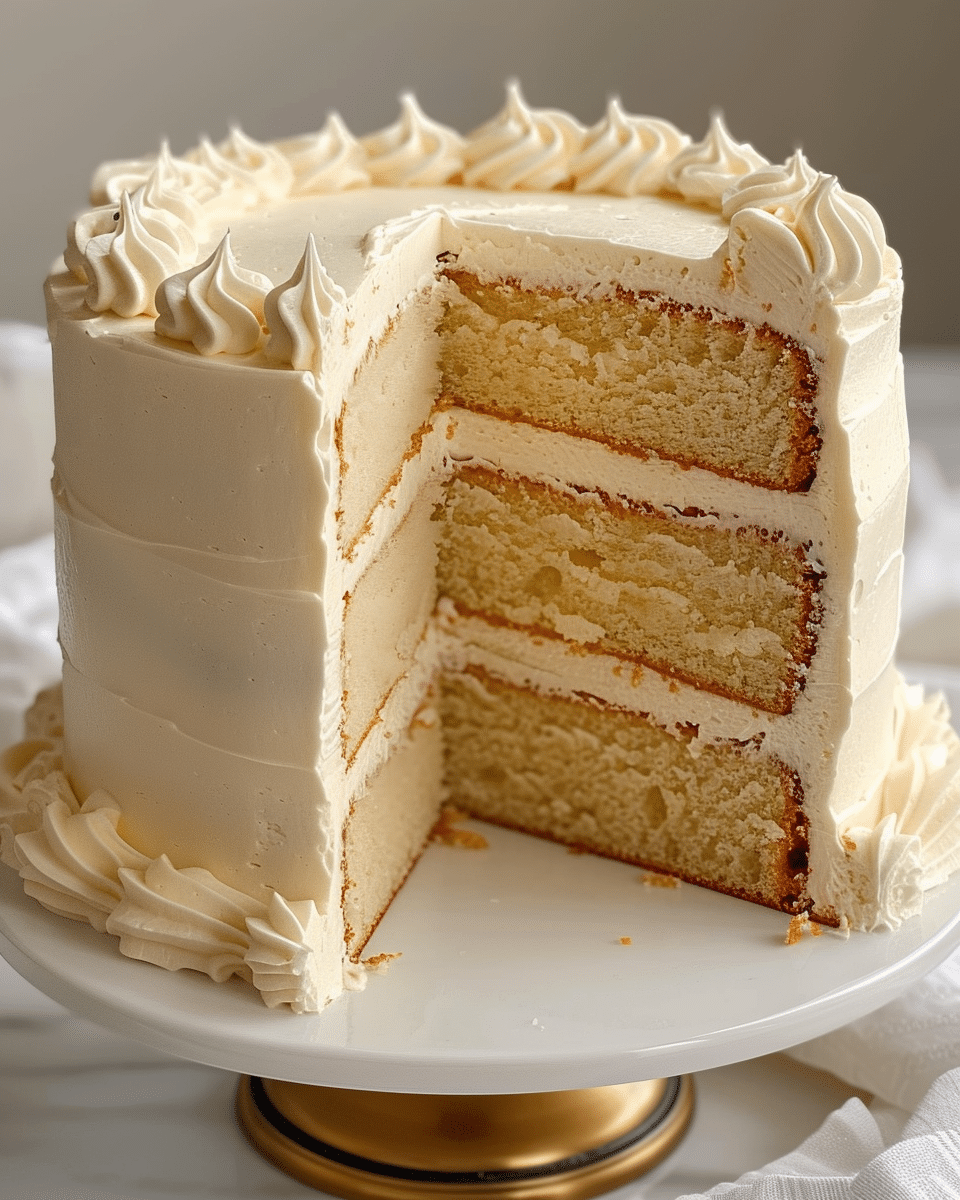 Pastel de Vainilla con Betún de Mantequilla